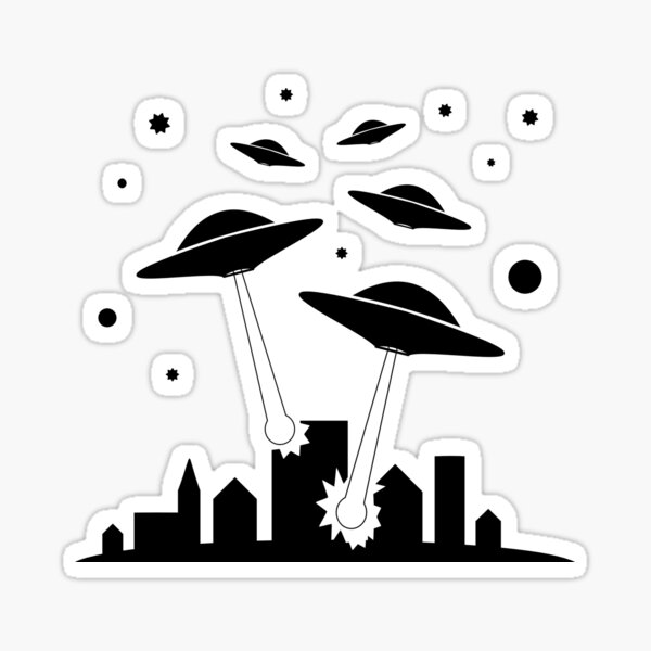 "Ufo patterned design" Sticker for Sale by ustaomer99 | Redbubble