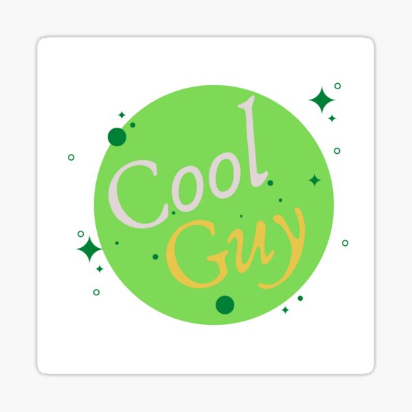 "Cool Guy" Sticker for Sale by wiru354 | Redbubble
