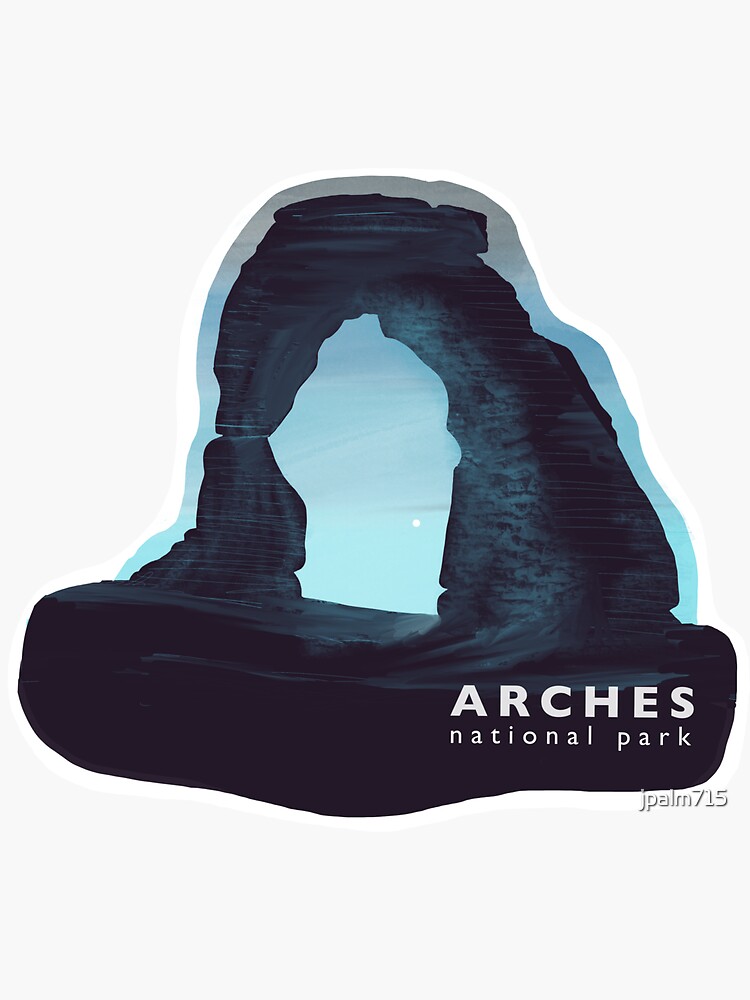 "Delicate Arch" Sticker for Sale by jpalm715 | Redbubble