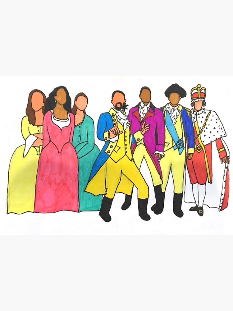 "Hamilton the musical characters" Sticker for Sale by musicalslr37 ...