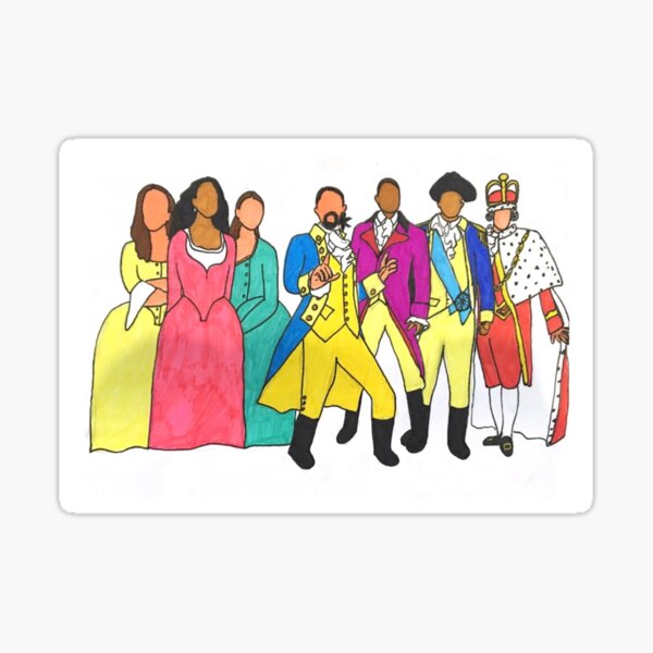 "Hamilton the musical characters" Sticker for Sale by musicalslr37 ...