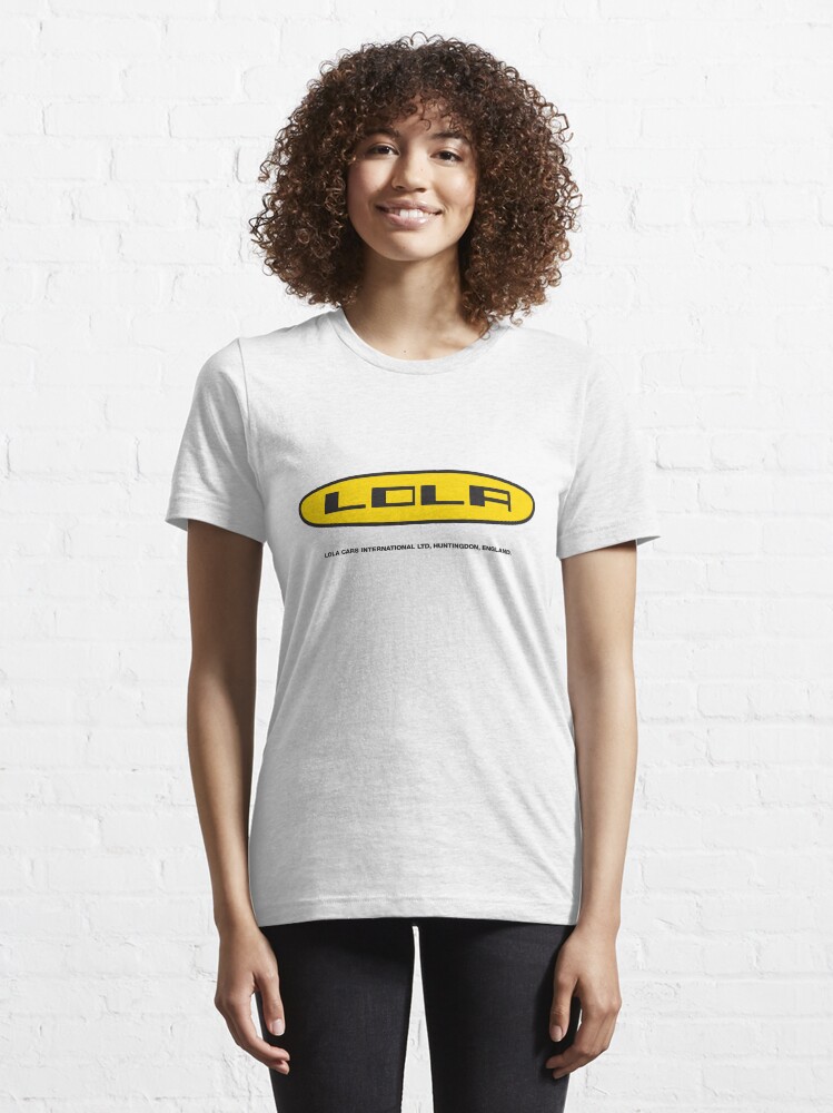"Lola Racing cars 1960's logo - with original factory address " T-shirt ...