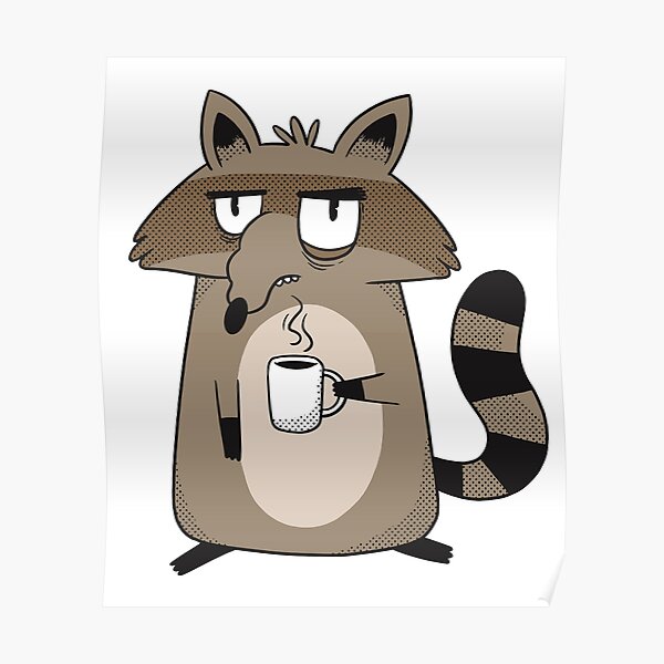 "Grumpy raccoon" Poster for Sale by DerSenat | Redbubble