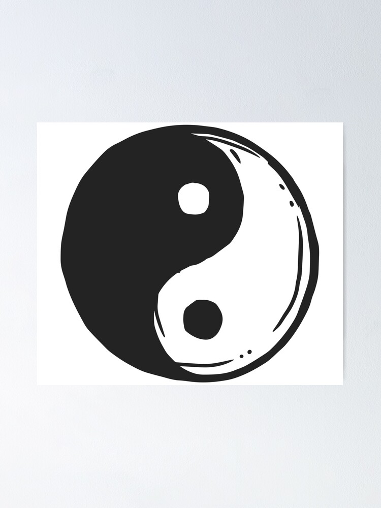 Poster for Sale mit "Buddhismus Symbol isoliert Yin Yang Zeichen ...