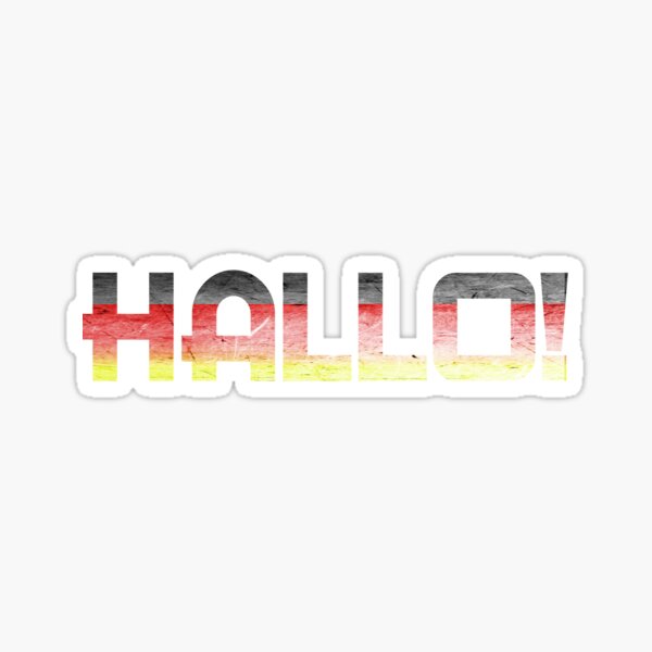 "Hallo!" Sticker by umeimages | Redbubble