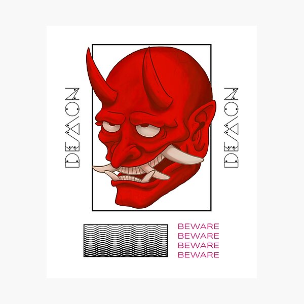 "Japanese Demon Head" Photographic Print by Wachi-A | Redbubble