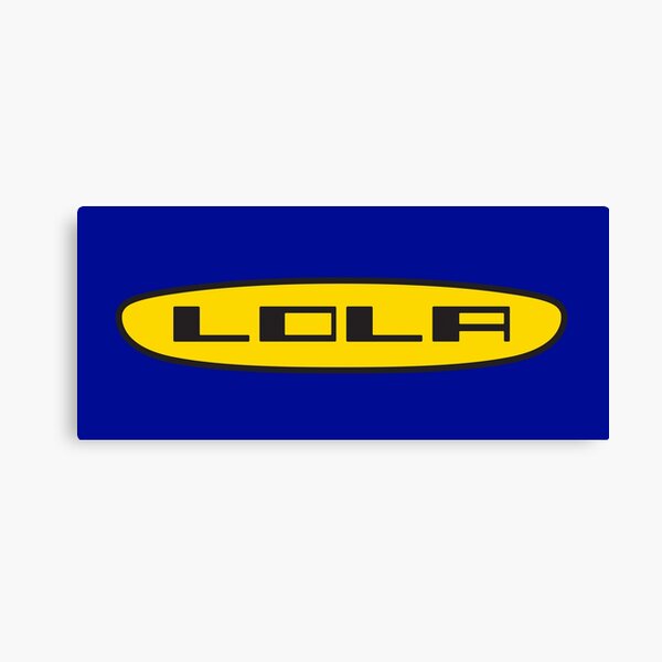 "Lola Racing cars 1960's logo - black " Canvas Print for Sale by ...