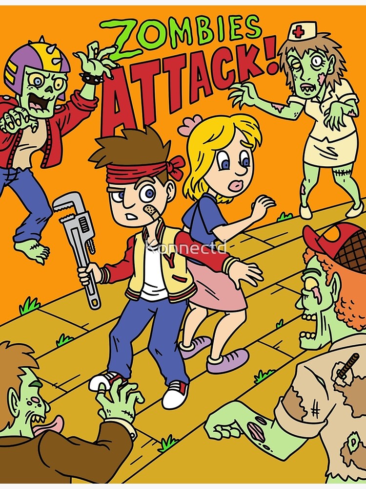 "Zombie Attack" Poster by Konnectd | Redbubble