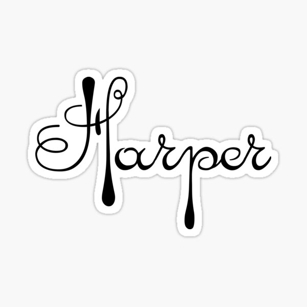 "Pick your name. Harper" Sticker for Sale by CatCoconut-Art | Redbubble