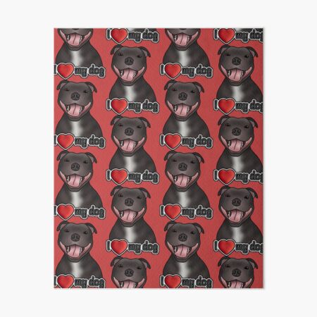"I Love My Staffordshire Bull Terrier / Staffie / Staffy - Pattern ...