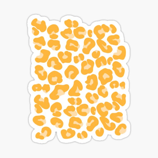 "Yellow Cheetah print mask" Sticker by erin-liz | Redbubble