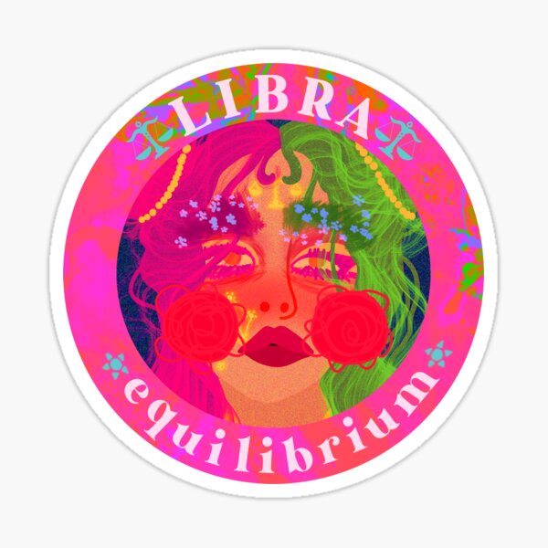 "Libra Sticker: Equilibrium" Sticker for Sale by TheMoodyMimo | Redbubble