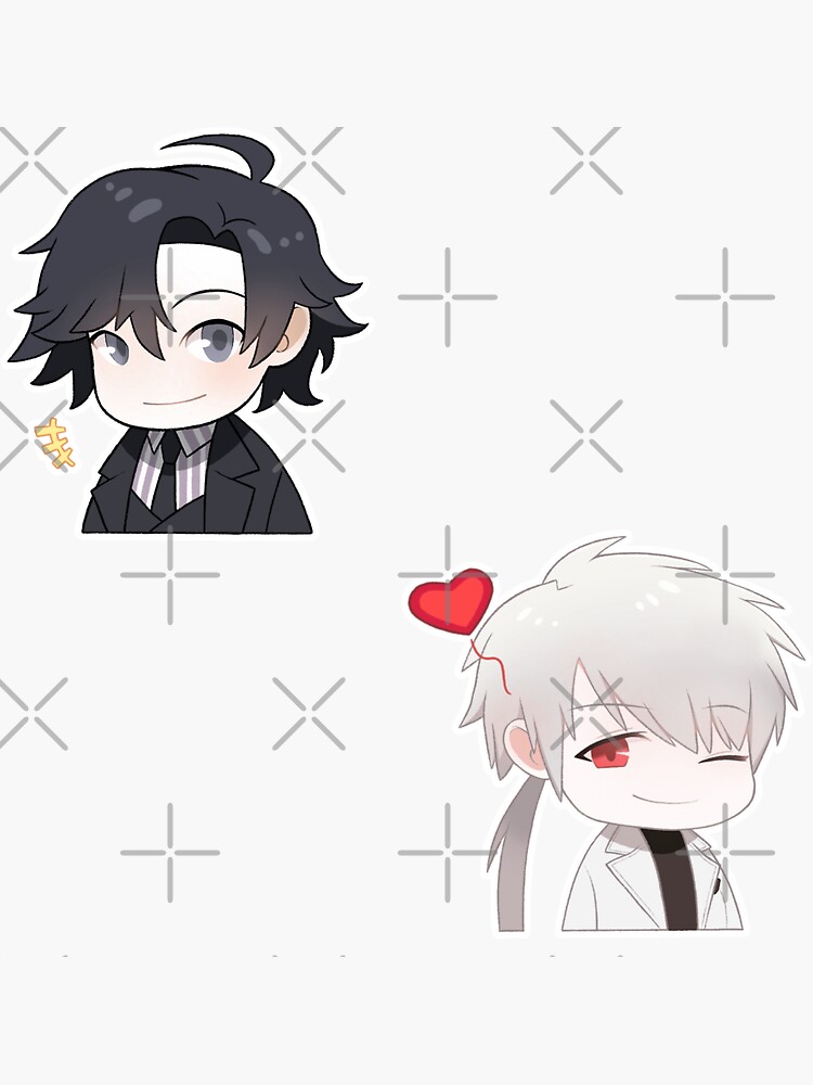 "Mystic Messenger: Jumin and Zen Emoticons Sticker" Sticker for Sale by ...