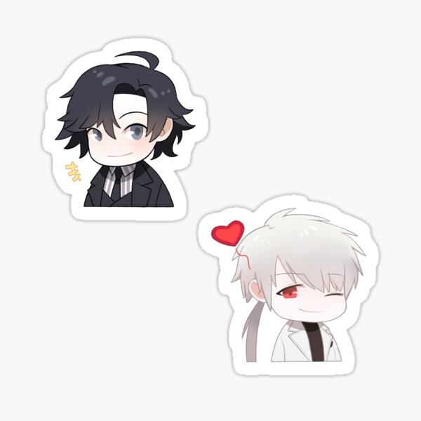"Mystic Messenger: Jumin and Zen Emoticons Sticker" Sticker for Sale by ...