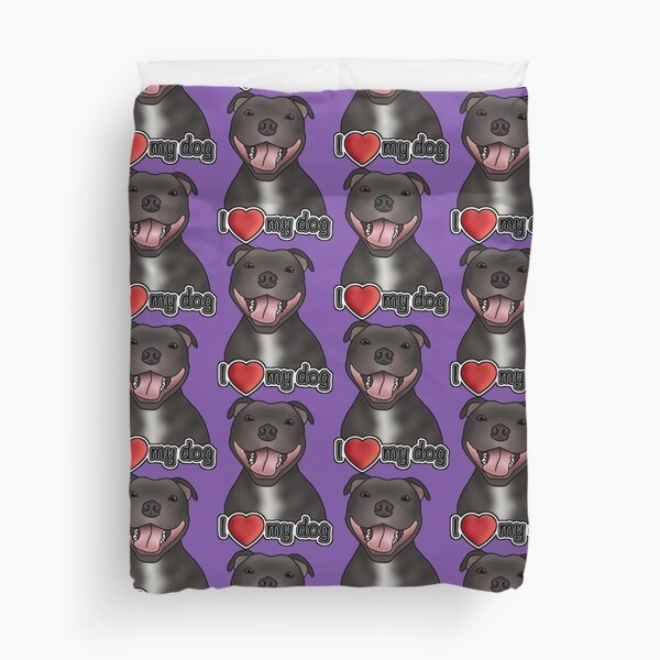 "I Love My Staffordshire Bull Terrier / Staffie / Staffy - Pattern ...