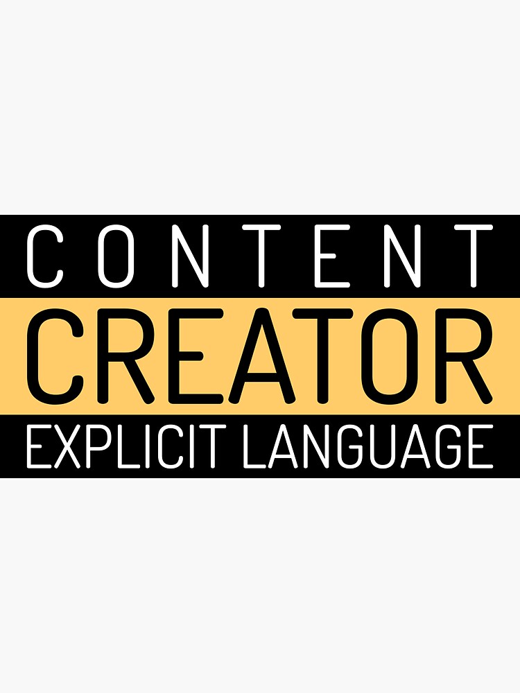 "Content creator" Sticker for Sale by ALL4CREATIVE | Redbubble