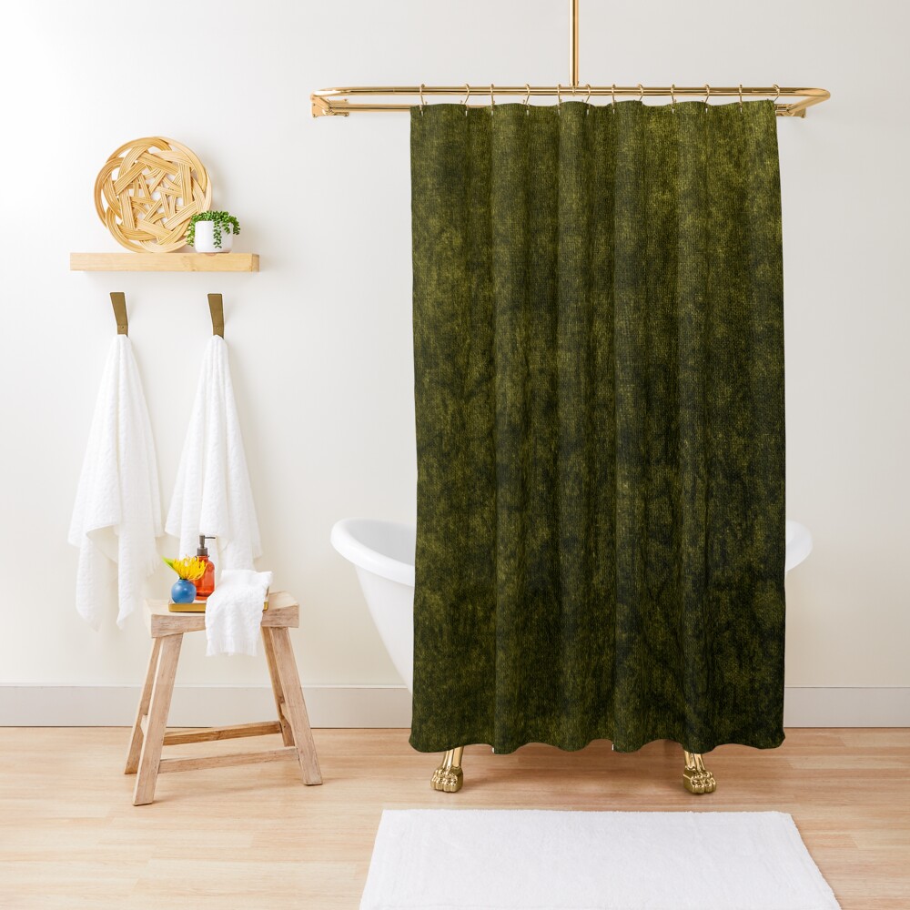 "Olive Green Boudoir Velvet | Texture" Shower Curtain for Sale by ...