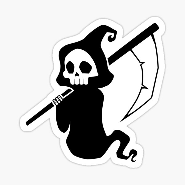 Cute Grim Reaper Stickers | Redbubble