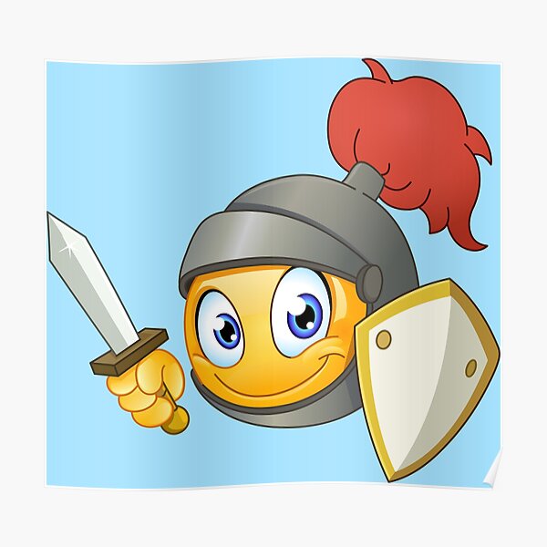 "Knight emoticon" Poster for Sale by yayayoy | Redbubble