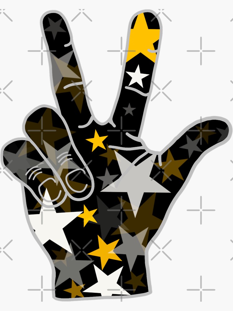 "Vandy Hand Sign" Sticker for Sale by sophiaachungg | Redbubble