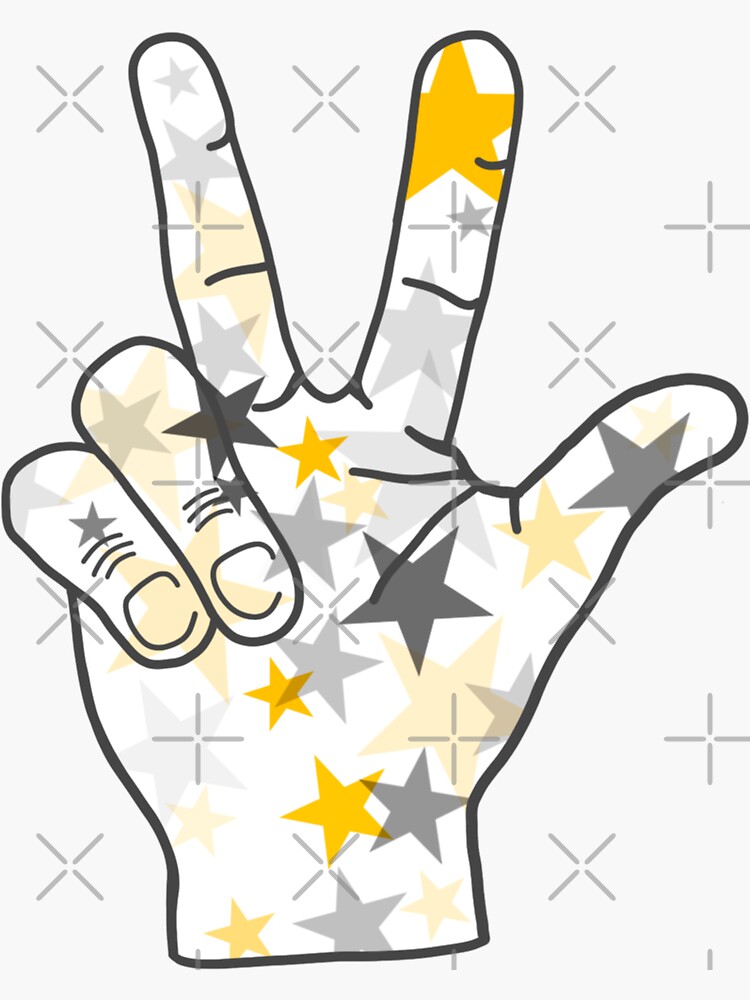 "Vandy Hand Sign" Sticker for Sale by sophiaachungg | Redbubble