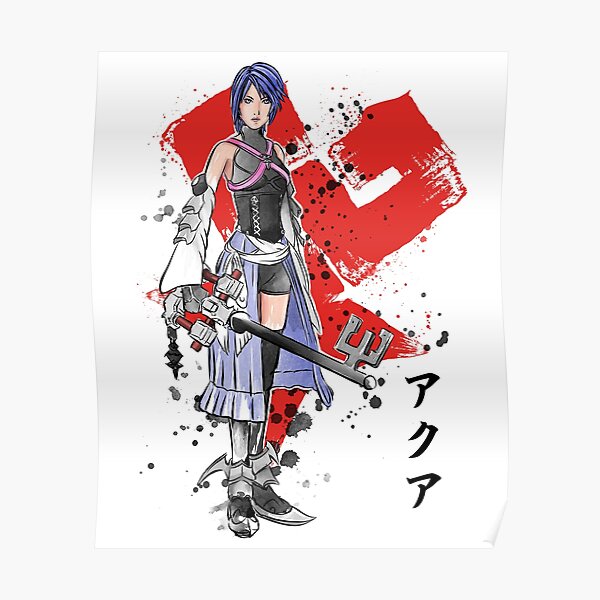 "Keyblade master aqua" Poster by zoezowie79 | Redbubble