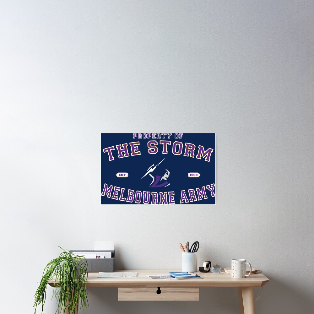 "NRL - The Melbourne Storm Army " Poster by kinkpen | Redbubble