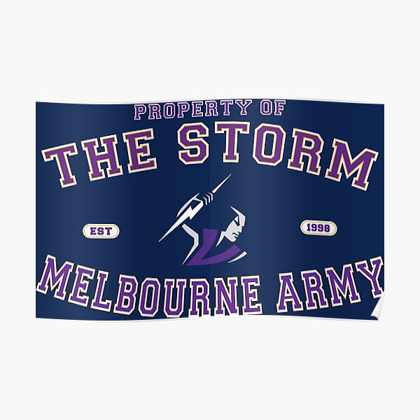 "NRL - The Melbourne Storm Army " Poster by kinkpen | Redbubble