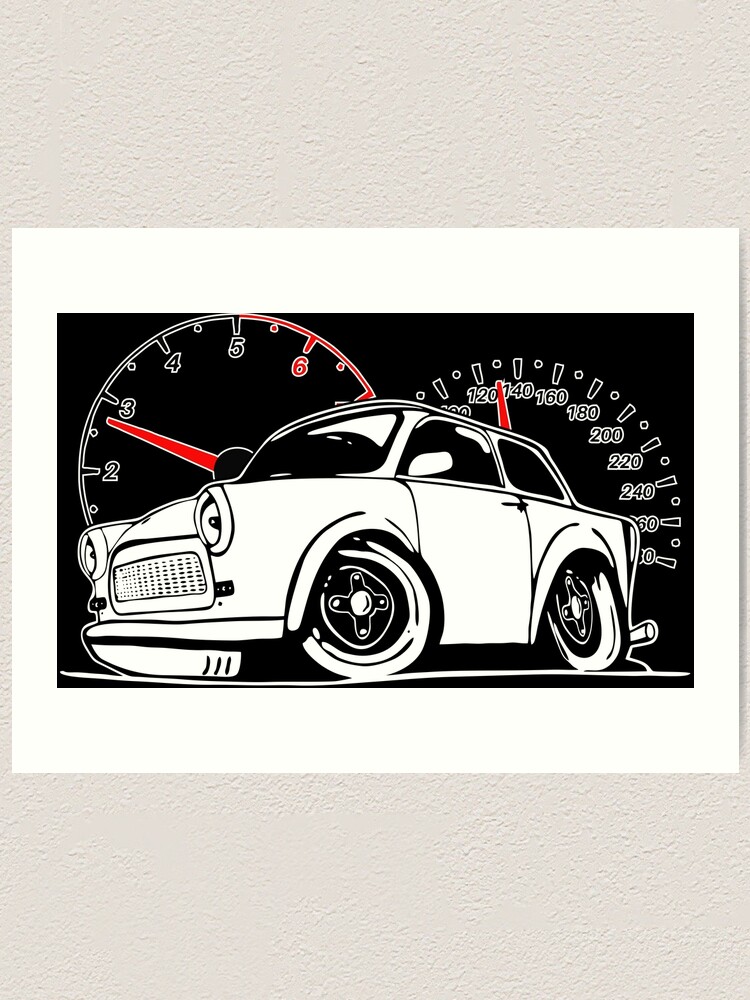 "Trabant 601 racing cardboard DDR OldSchool Tuning Low" Art Print for ...