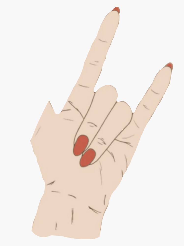 " hand sign sticker" Sticker by xxharina | Redbubble