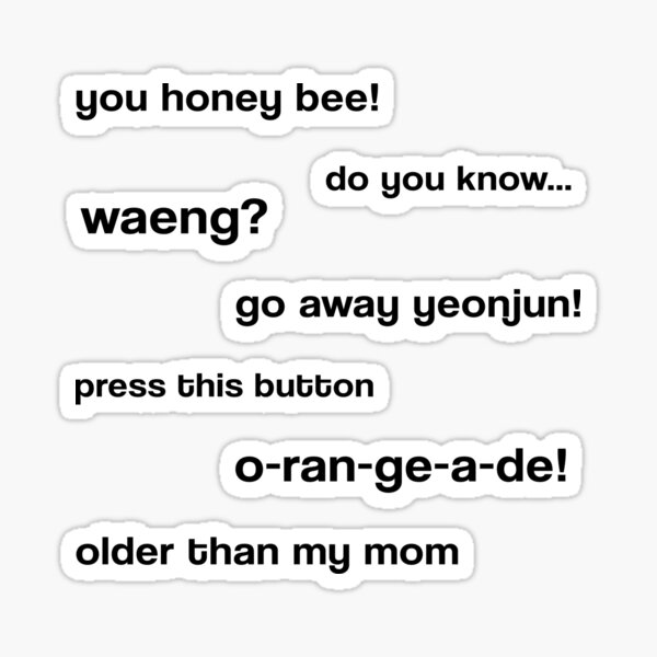 "TXT Tomorrow x Together - Funny Quotes Pack Black [BUY MEDIUM OR ...