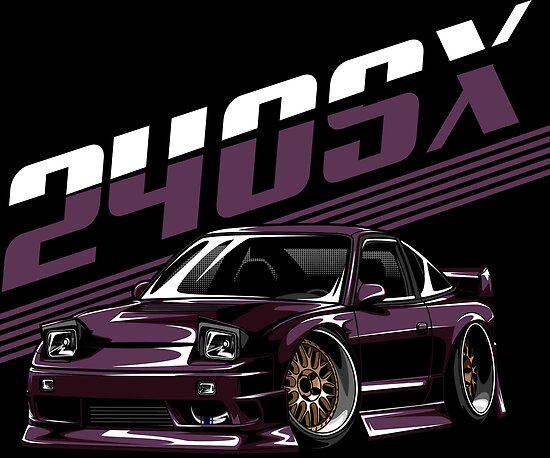 "Nissan 240sx Cartoon" Poster by w1gger | Redbubble