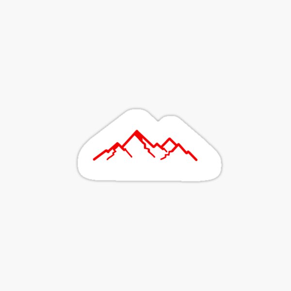 "Red Mountain Outline" Sticker for Sale by Aubrey Jensen | Redbubble