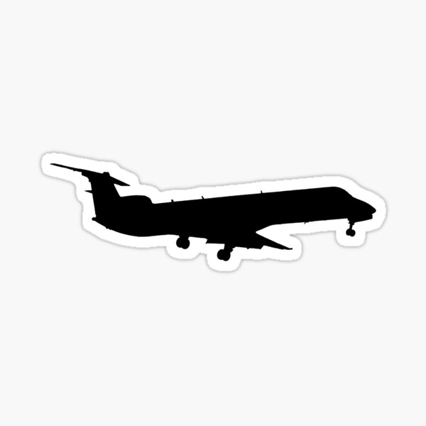 "EMBRAER ERJ145 Silhouette" Sticker for Sale by northstardc4m | Redbubble