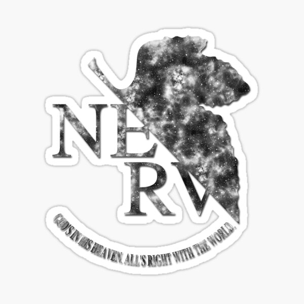 "Neon Genesis Evangelion - NERV (Chrome Design)" Sticker for Sale by ...