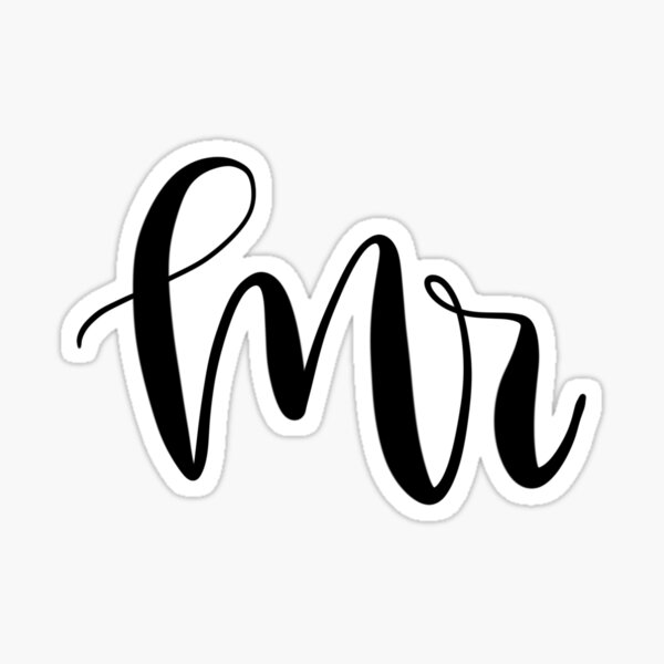 "Mr" Sticker for Sale by ArtsyGoons | Redbubble