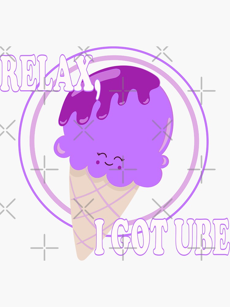"Cute Kawaii Ube Ice Cream Gift " Sticker by jpjournals | Redbubble