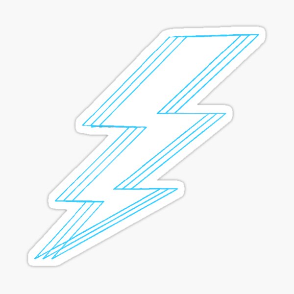 "blue lighting bolt layered neon vsco indie sticker" Sticker for Sale ...