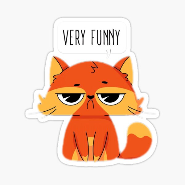 "Savage Cat" Sticker for Sale by Cartoon-animals | Redbubble