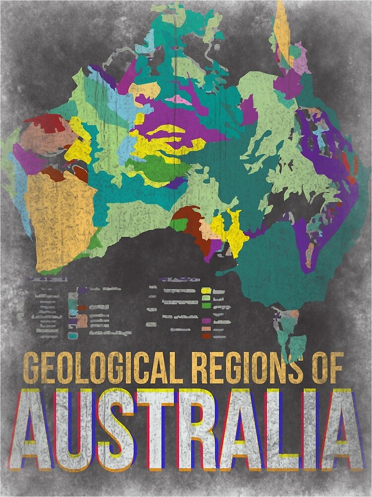 "Geological Regions of Australia Map" Poster for Sale by SueSakpal ...