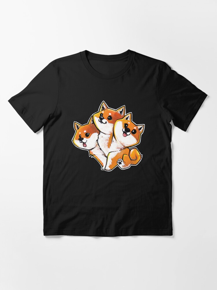 "Shiba inu Cerberus " Essential T-Shirt for Sale by ArtOfBianca | Redbubble