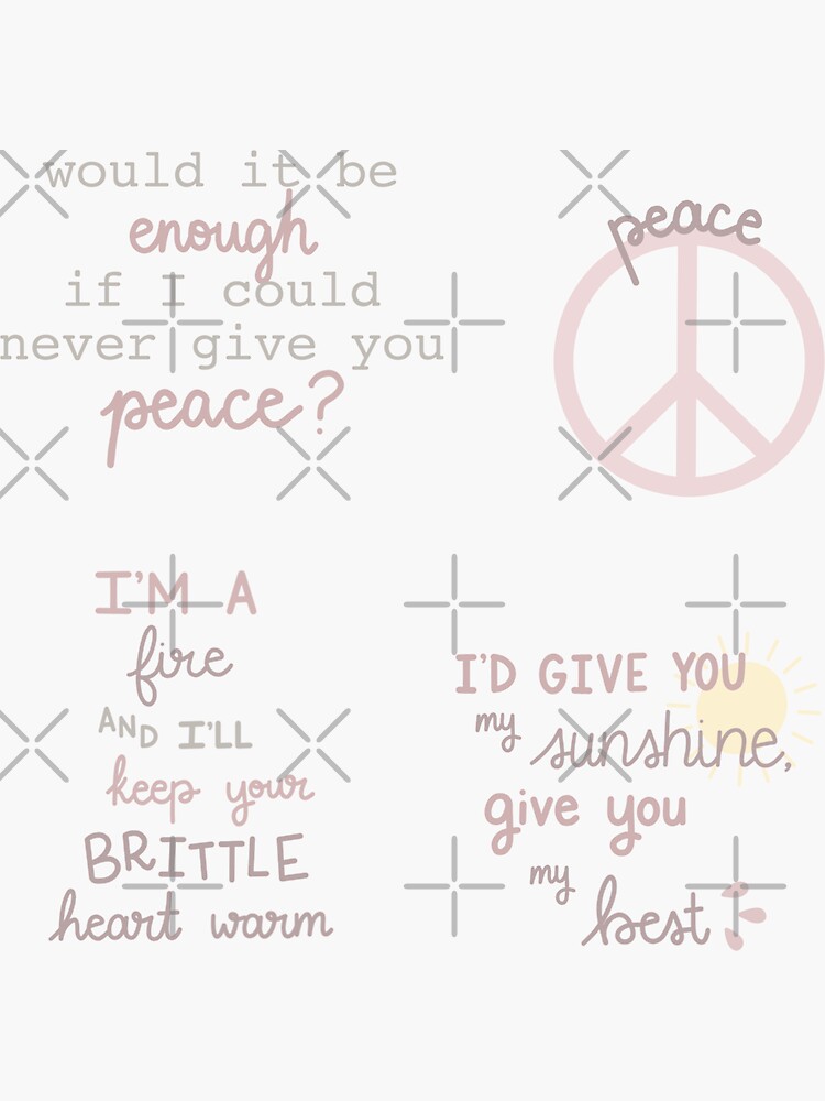 "Peace Sticker Pack" Sticker for Sale by mutualletters | Redbubble