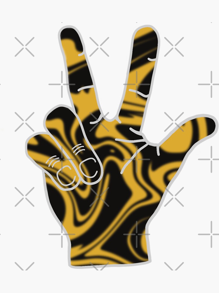 "Vandy Hand Sign" Sticker for Sale by sophiaachungg | Redbubble