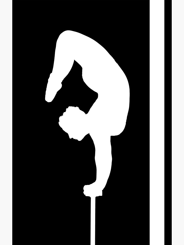 "Hand Balance Silhouette Circus Girl" Sticker for Sale by spiltsugar ...