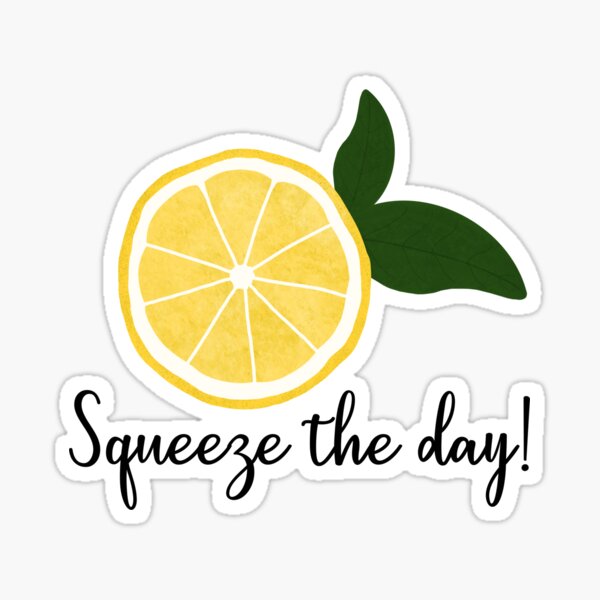 "Squeeze The Day Sticker" Sticker by lovebeandesign | Redbubble