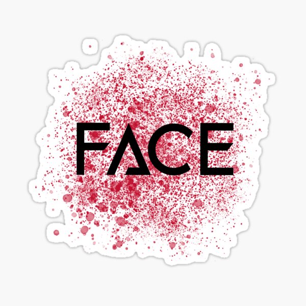 "Face on Red Splatter" Sticker by Joe-s | Redbubble