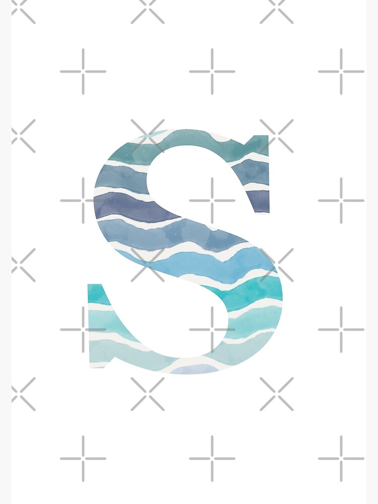 "Alphabet Letter S Watercolour Waves" Poster for Sale by Paulinadaus ...