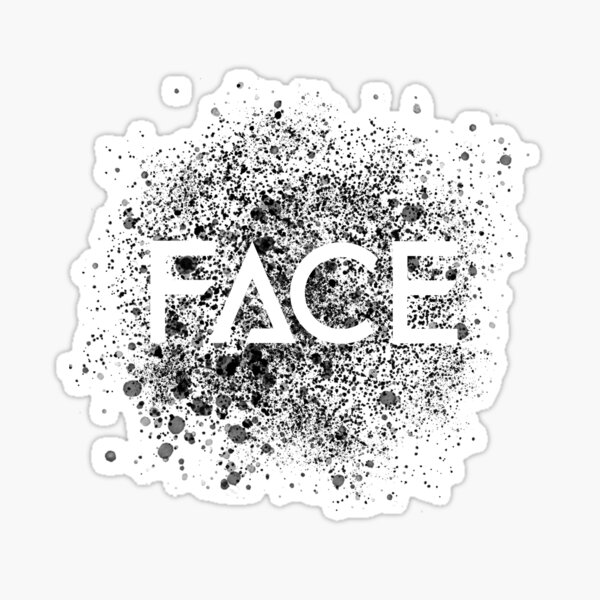 "Face on Black splatter" Sticker for Sale by Joe-s | Redbubble