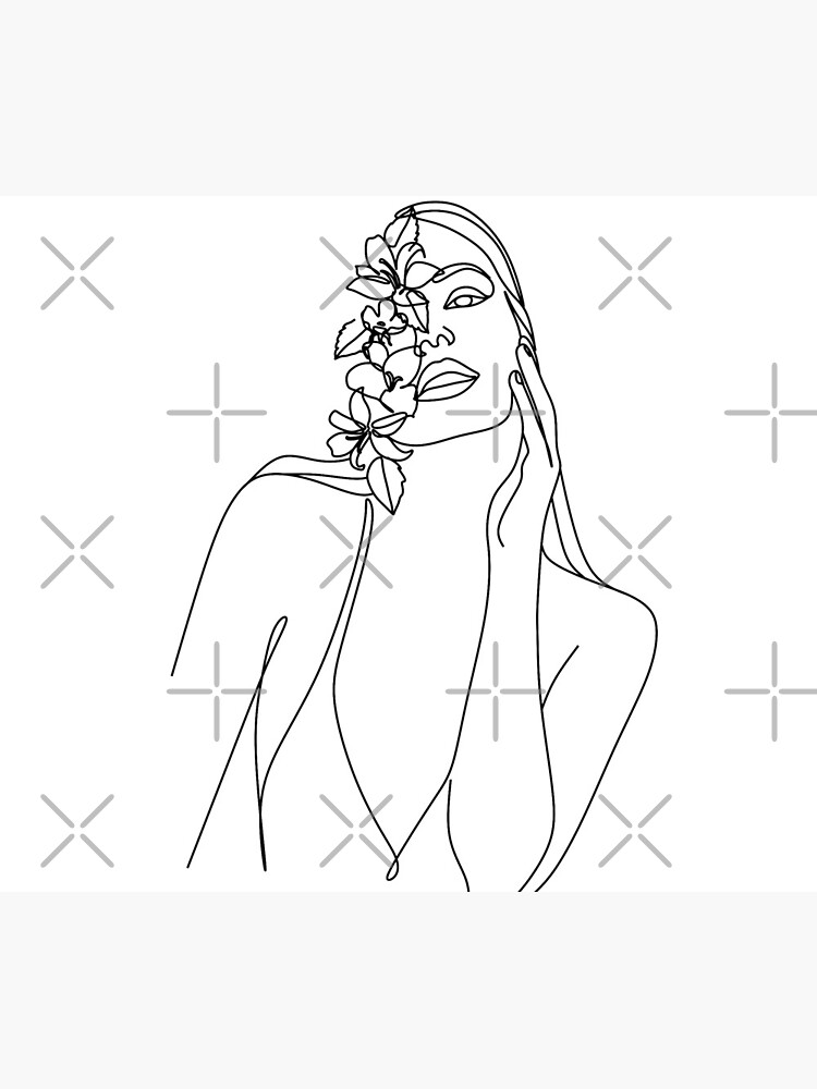 Taza De Café De Viaje «minimal Line Art Woman Face Ii Lámina De Nadja
