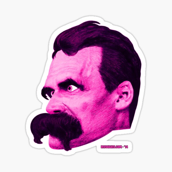 "Nietzsche's Head - by Rev. Shakes" Sticker by revshakes | Redbubble